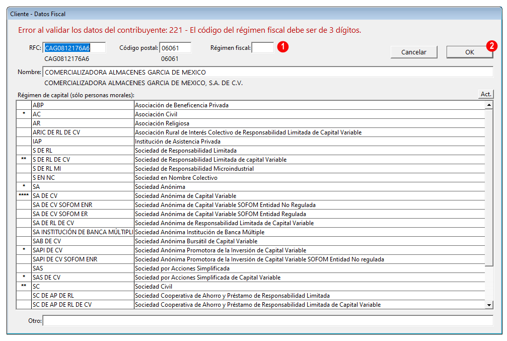 Modifica y verifica los datos fiscales de clientes – Proscai