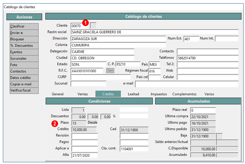 Pago de clientes con crédito POS – Proscai