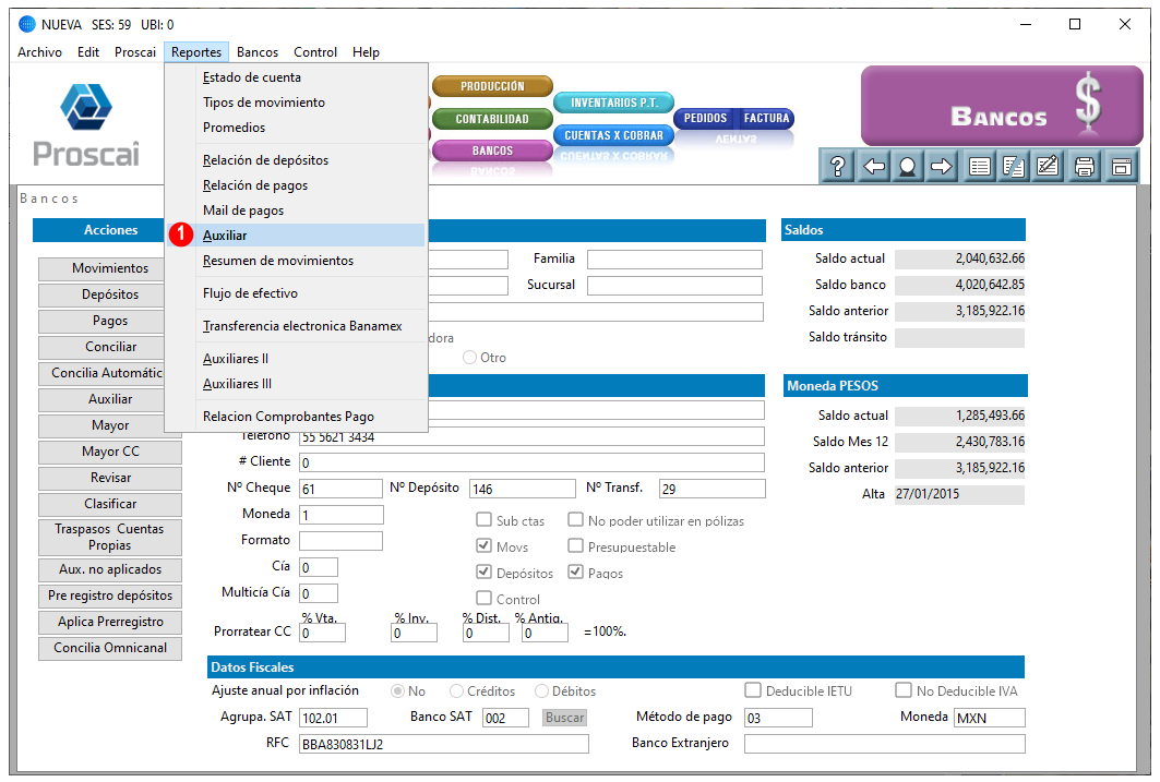 ¿Qué información muestran los reportes Auxiliar de bancos y el Auxiliar ...