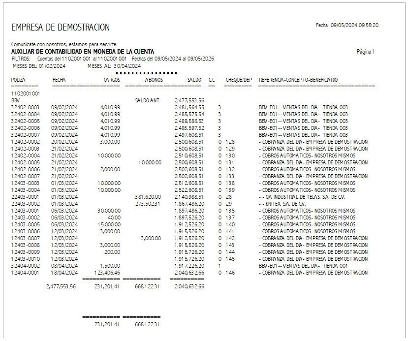 ¿Qué información muestran los reportes Auxiliar de bancos y el Auxiliar ...