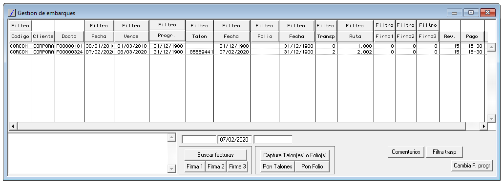 Control de embarques – Proscai