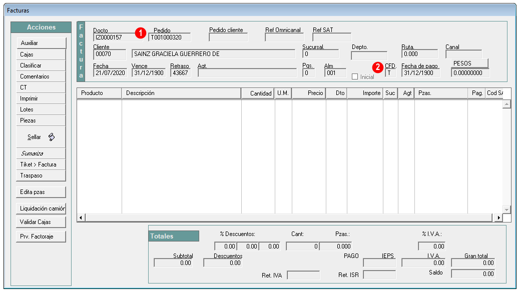Pago de clientes con crédito POS – Proscai