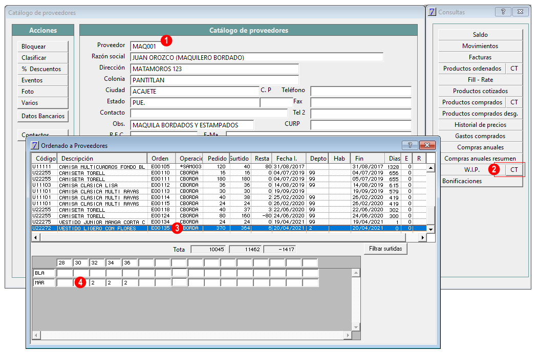 8. Color y Talla Producción WIP - Asignación a Maquileros y recepción ...