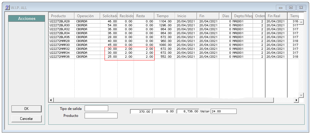 8. Color y Talla Producción WIP - Asignación a Maquileros y recepción ...